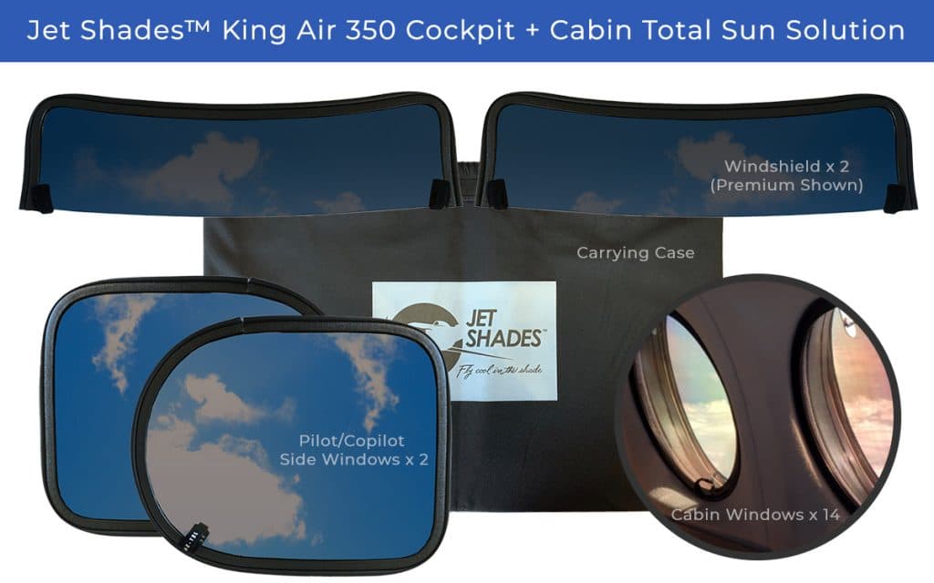 Beechcraft King Air 350 Cockpit + Cabin Sun Protection Solutions | Jet ...