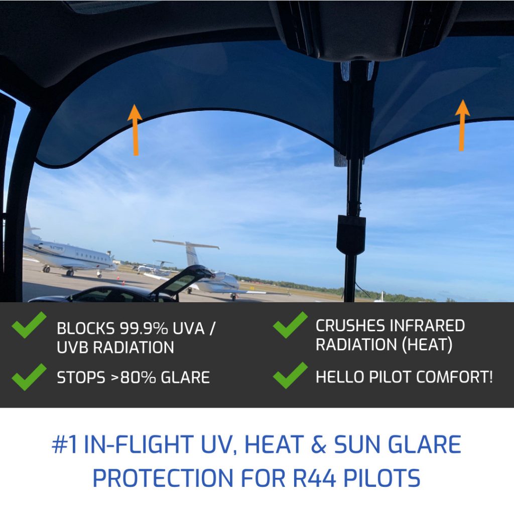 Robinson R44 Raven I Windshield Solution by Jet Shades